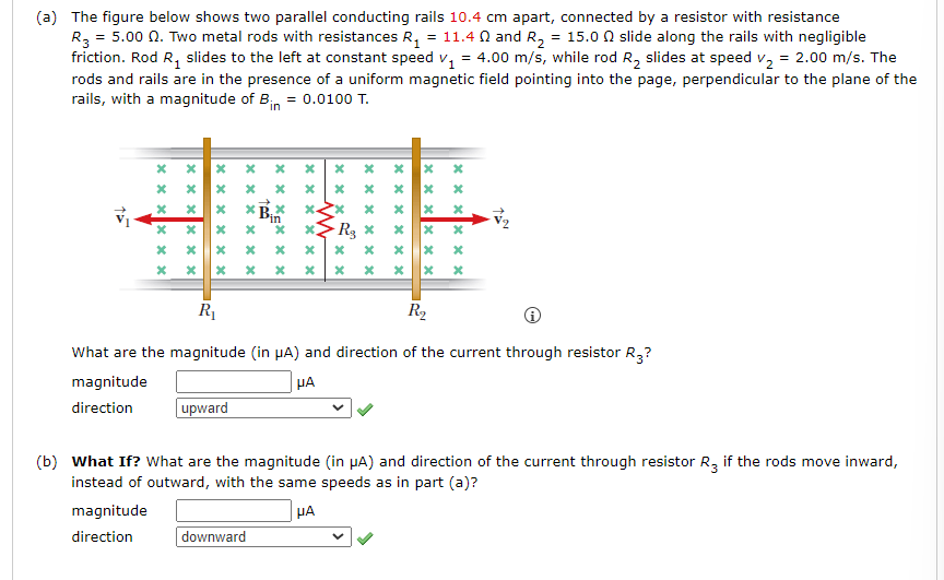 Solved (a) ﻿The figure below shows two parallel conducting | Chegg.com
