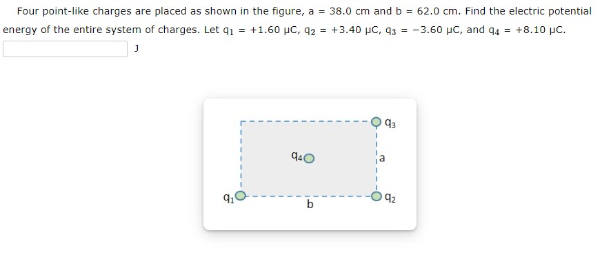Solved Four point-like charges are placed as shown in the | Chegg.com