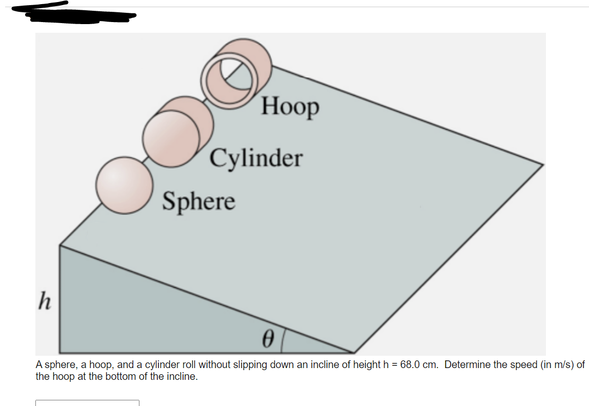 Solved Hoop Cylinder Sphere h e A sphere, a hoop, and a | Chegg.com