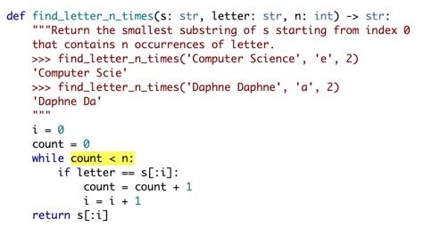 Solved In the body part of this code, why count