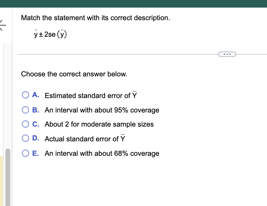 Solved Match the statement with its correct description. | Chegg.com