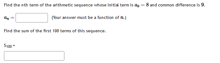 Solved Find the nth term of the arithmetic sequence whose | Chegg.com