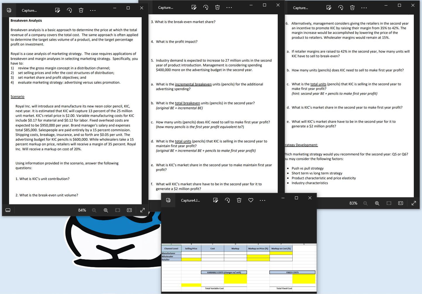 please help fill in the excel sheet | Chegg.com