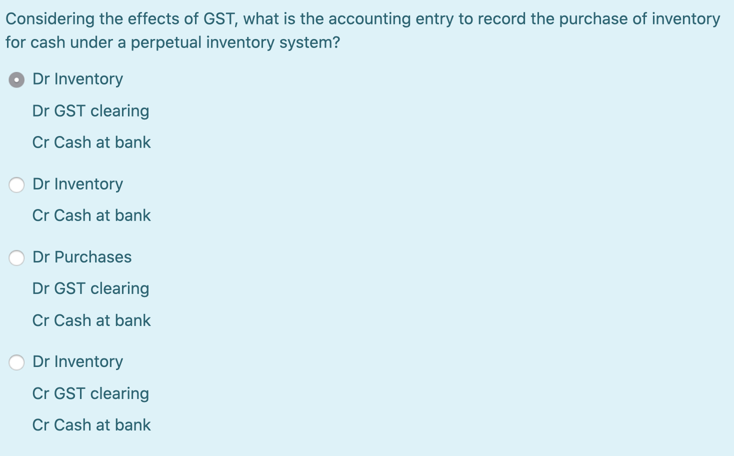 Solved Considering the effects of GST, what is the | Chegg.com