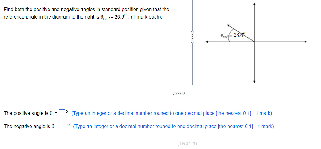 Solved Find both the positive and negative angles in | Chegg.com