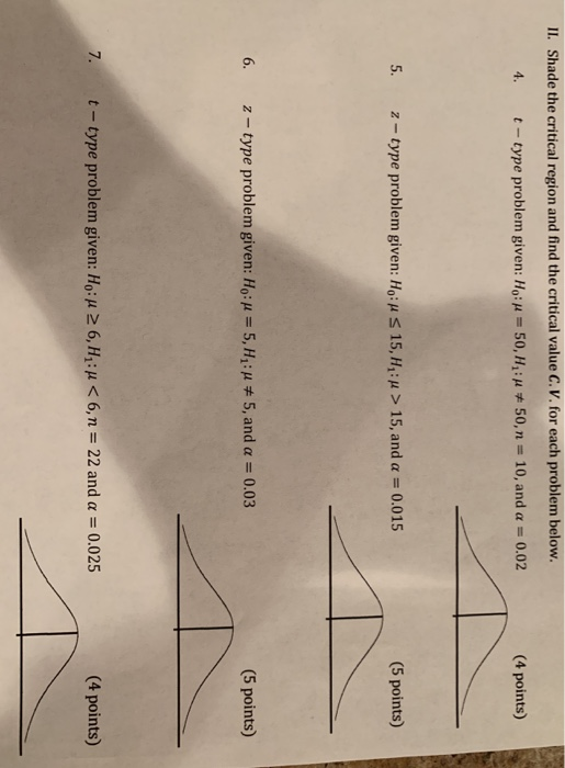 Solved Shade the critical region and find the critical value | Chegg.com