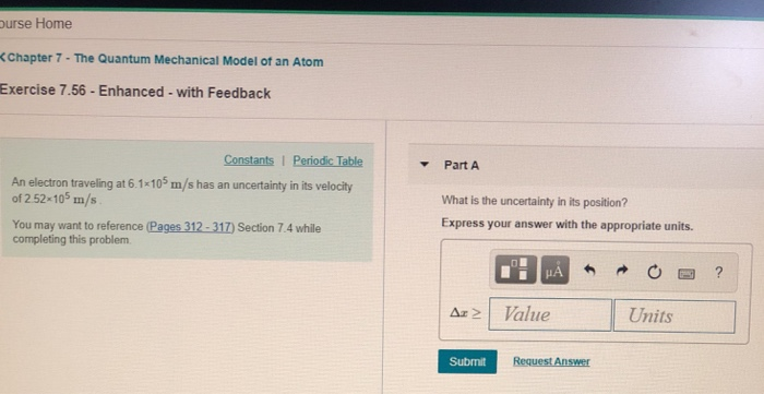 Solved urse Home Chapter 7-The Quantum Mechanical Model of | Chegg.com