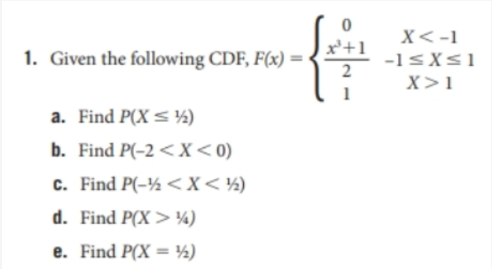 Solved 1. Given the following | Chegg.com