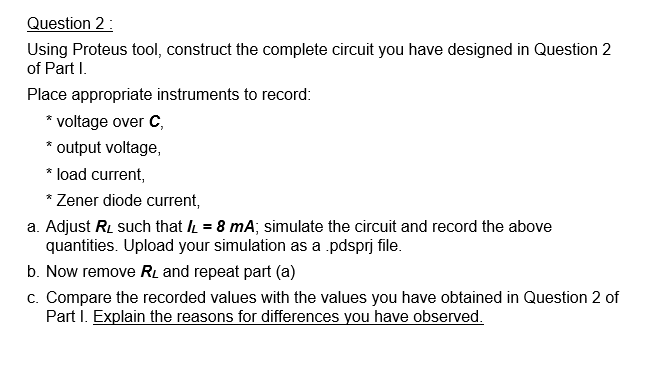 Question 2: Using Proteus tool, construct the | Chegg.com