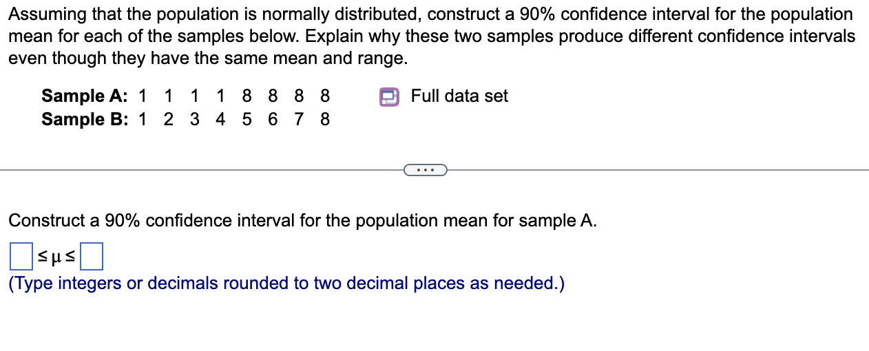 Solved Assuming that the population is normally distributed, | Chegg.com