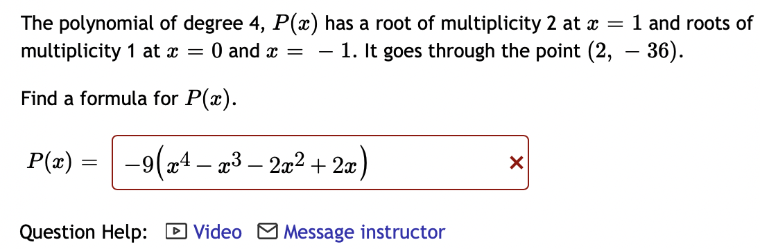 Solved Find a degree 3 polynomial having zeros -6, 3 and 7 , | Chegg.com