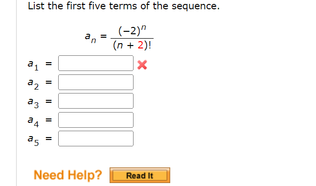 Solved Find a formula for the general term an of the | Chegg.com
