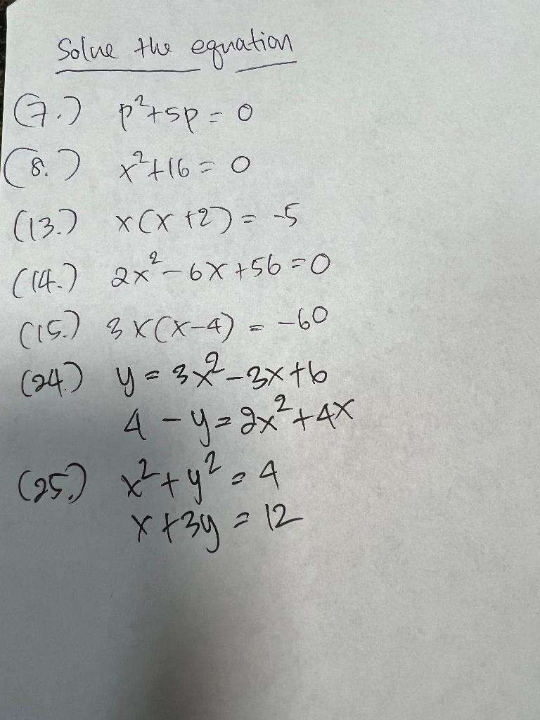 Solved Please help with my algebra homework. PS. If you're | Chegg.com