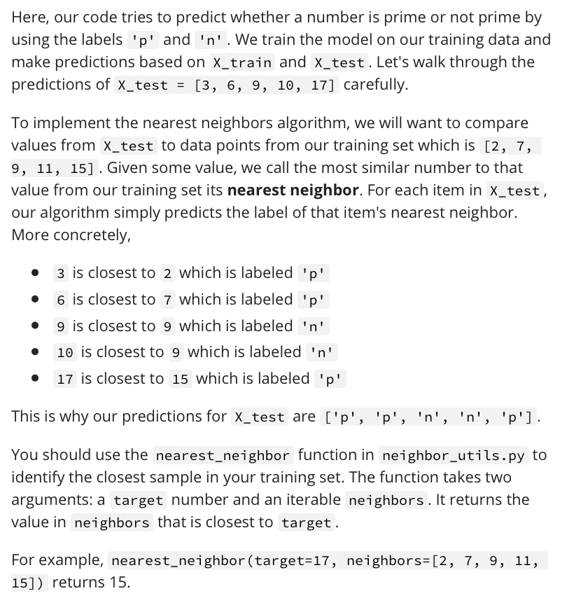 In neighbor_classifier.py, define a | Chegg.com