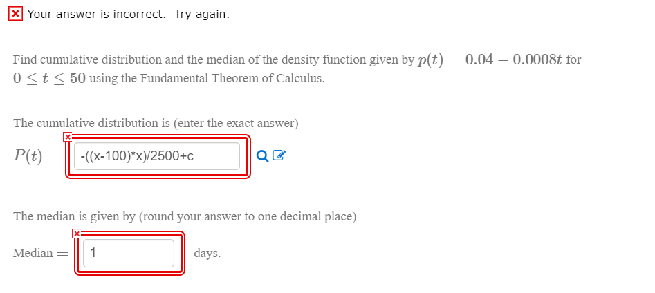 Solved x Your answer is incorrect. Try again. Find | Chegg.com