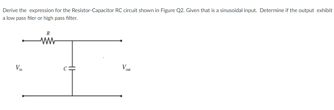 Solved Derive the expression for the Resistor-Capacitor RC | Chegg.com