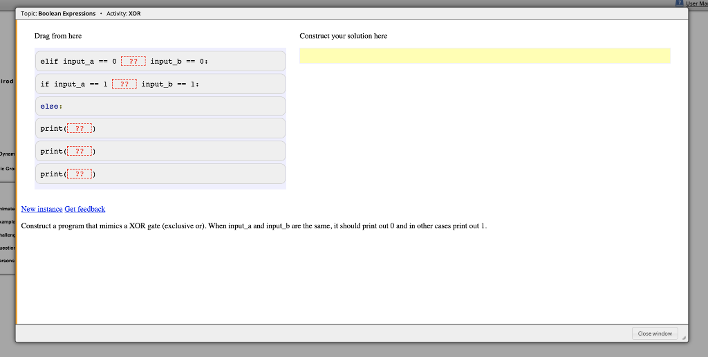 Solved Topic: Variables and Operations Activity: Swap Drag | Chegg.com