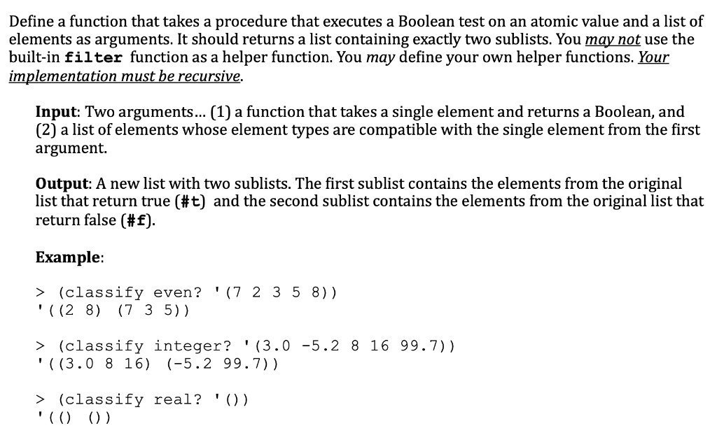 Solved Define a function that takes a procedure that | Chegg.com