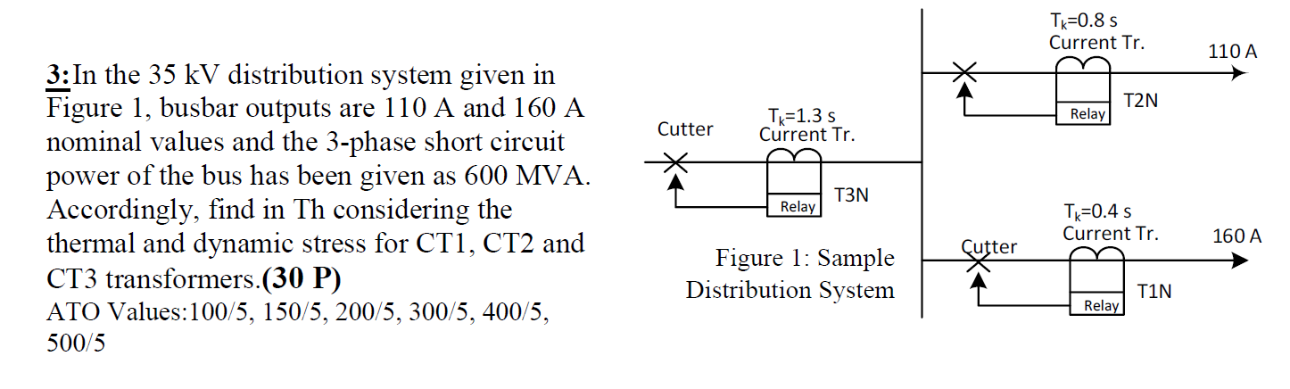 Tk=0.8 S Current Tr. 110 A T2N Relay Cutter T=1.35 | Chegg.com