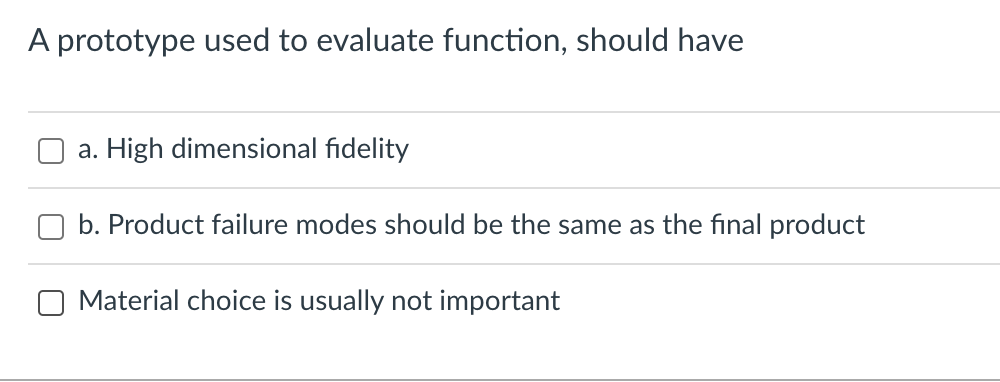 Solved Which of the following are TRUE for prototypes | Chegg.com