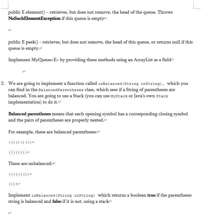 Solved Part 1: Working with stacks and queues A stack | Chegg.com