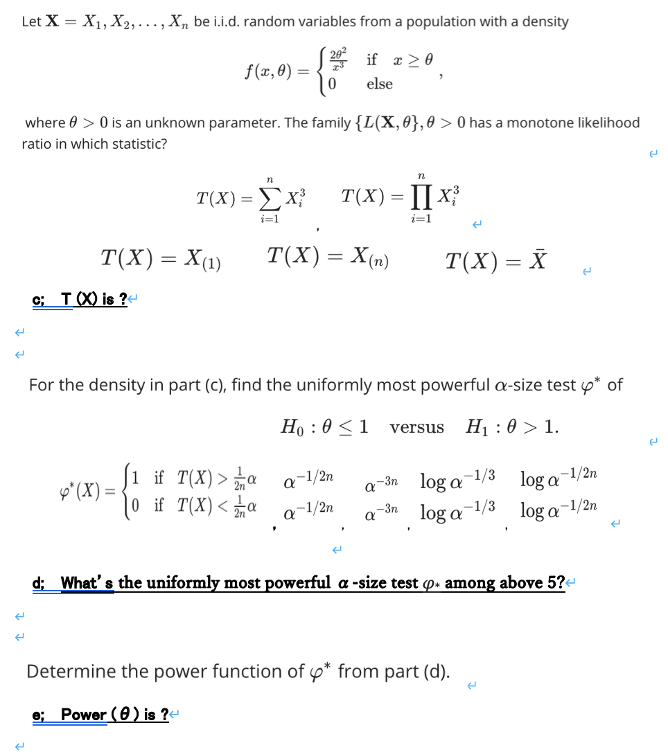 Solved Let X = X1, X2, ..., Xn be i.i.d. random variables | Chegg.com