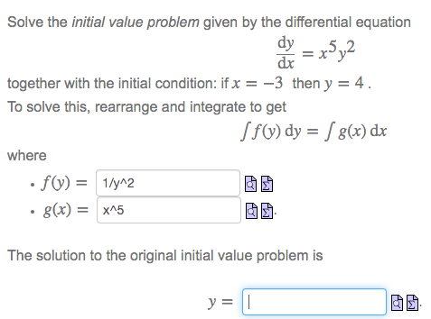 Solved Solve the initial value problem given by the | Chegg.com