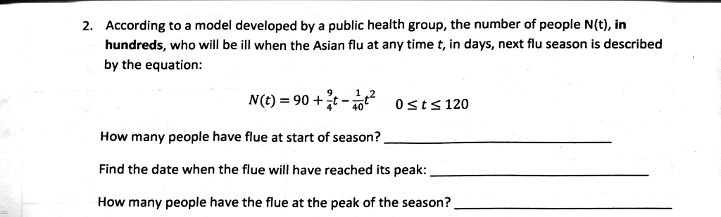 Solved According to a model developed by a public health | Chegg.com