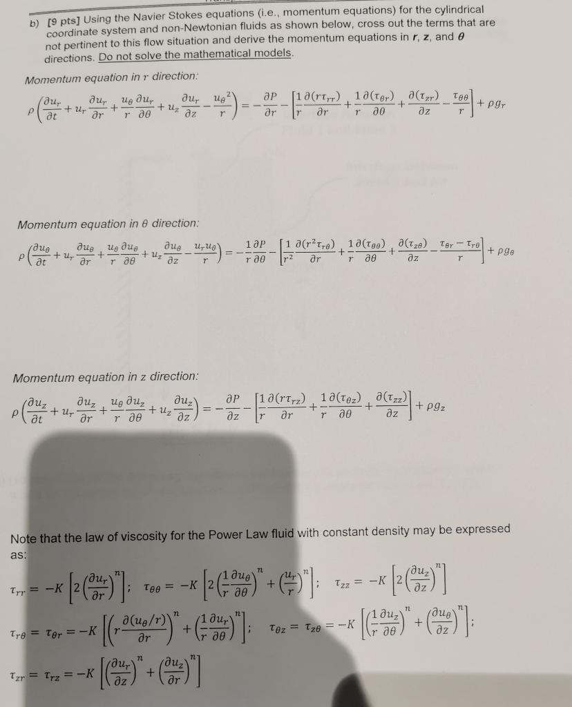 Solved 5. [15 pts] Consider a fully developed, isothermal, | Chegg.com