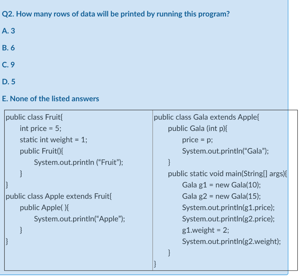 Solved Q1. How many printing statements are ok to be | Chegg.com