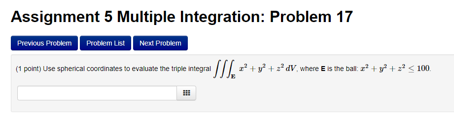 Solved Assignment 5 Multiple Integration: Problem 17 | Chegg.com