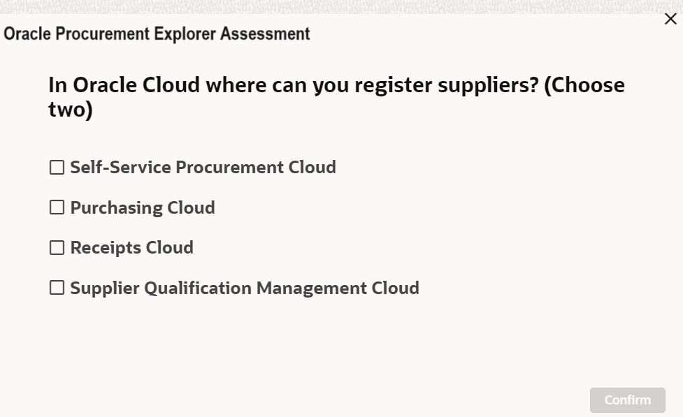 Solved Oracle Procurement Explorer AssessmentIn Oracle Cloud | Chegg.com