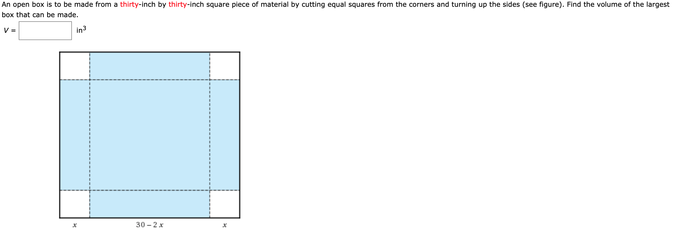 Solved A rectangular solid with a square base has a volume | Chegg.com