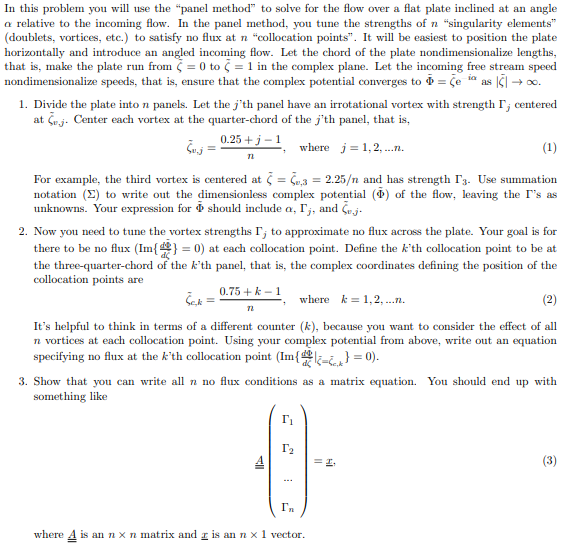 In this problem you will use the "panel method" to | Chegg.com