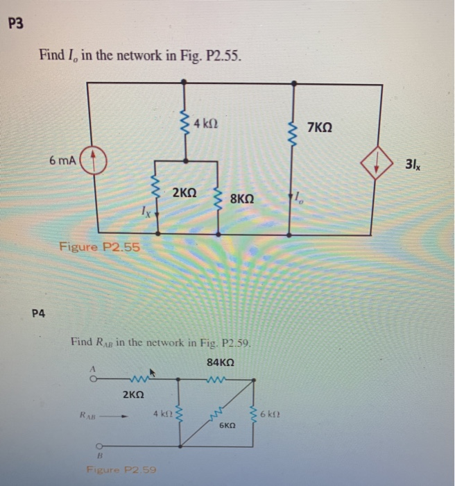 Solved P3 Find Io in the network in Fig. P2.55. 6 mA 3lx ΒΚΩ | Chegg.com