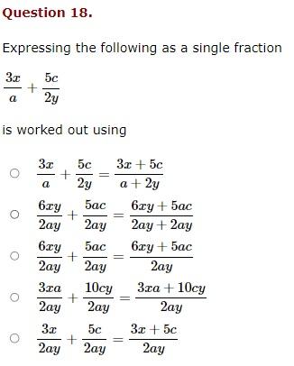 Solved Question 18. Expressing the following as a single | Chegg.com