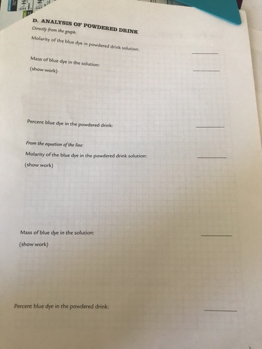 Solved C. PREPARATION OF STANDARD CURVE AND BEERS ANALYSIS | Chegg.com