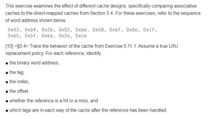 Solved This exercise examines the effect of different cache | Chegg.com