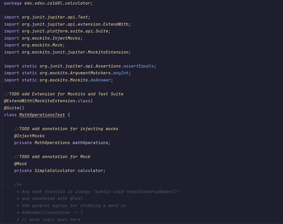 Solved package edu.sdsu.cs16ol.calculator; import | Chegg.com