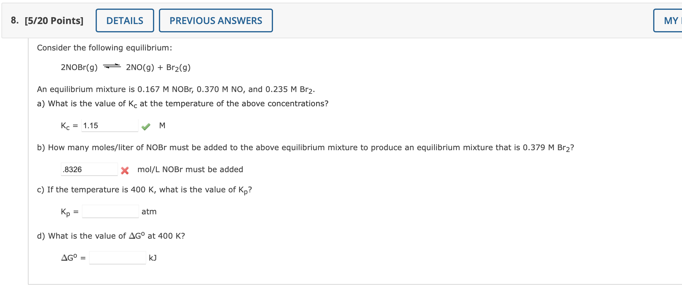 Solved 8. [5/20 Points] DETAILS PREVIOUS ANSWERS MY Consider | Chegg.com