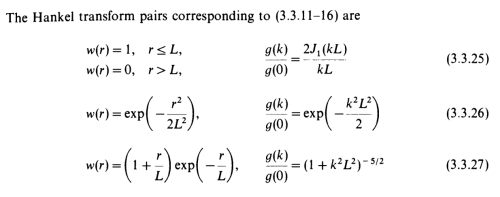 The Hankel transform pairs corresponding to | Chegg.com