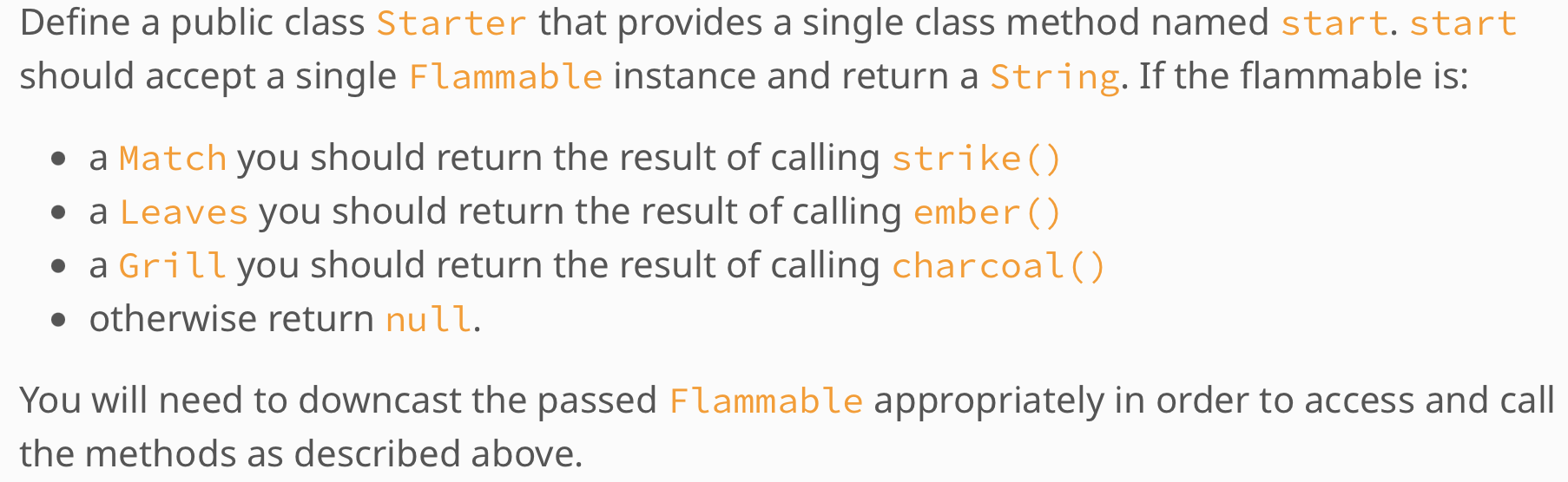 That's the whole question, Flammable, Grill, etc are | Chegg.com