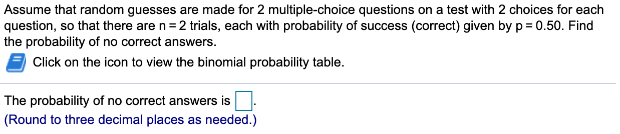 Solved Assume that random guesses are made for 2 | Chegg.com