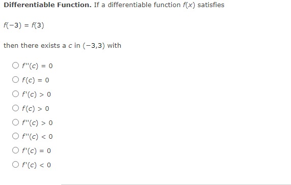 Solved Differentiable Function. If a differentiable function | Chegg.com