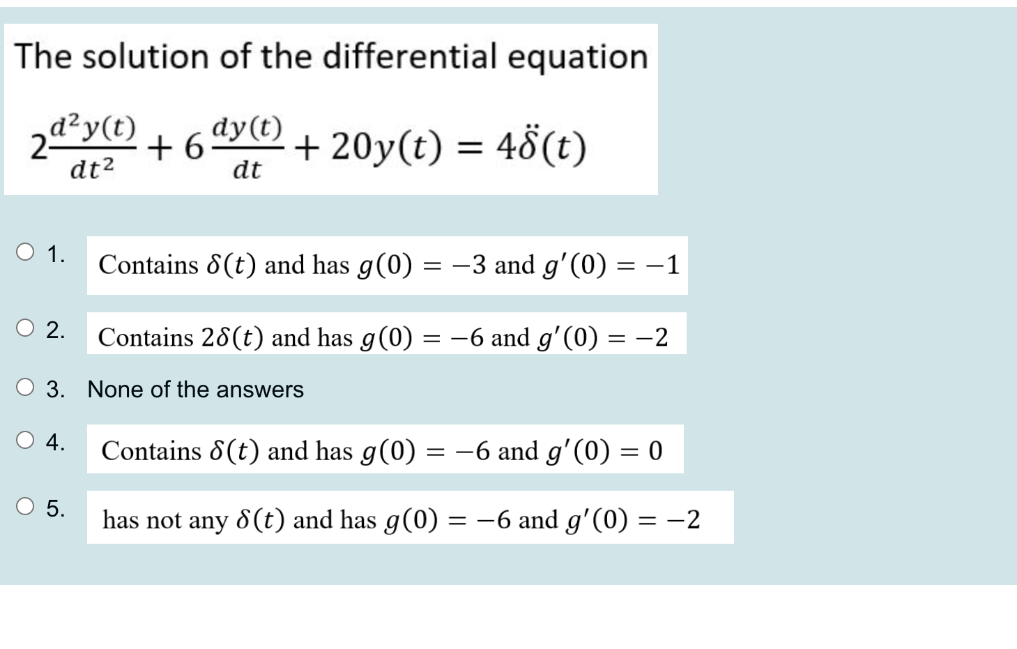 Solved The solution of ﻿the differential | Chegg.com