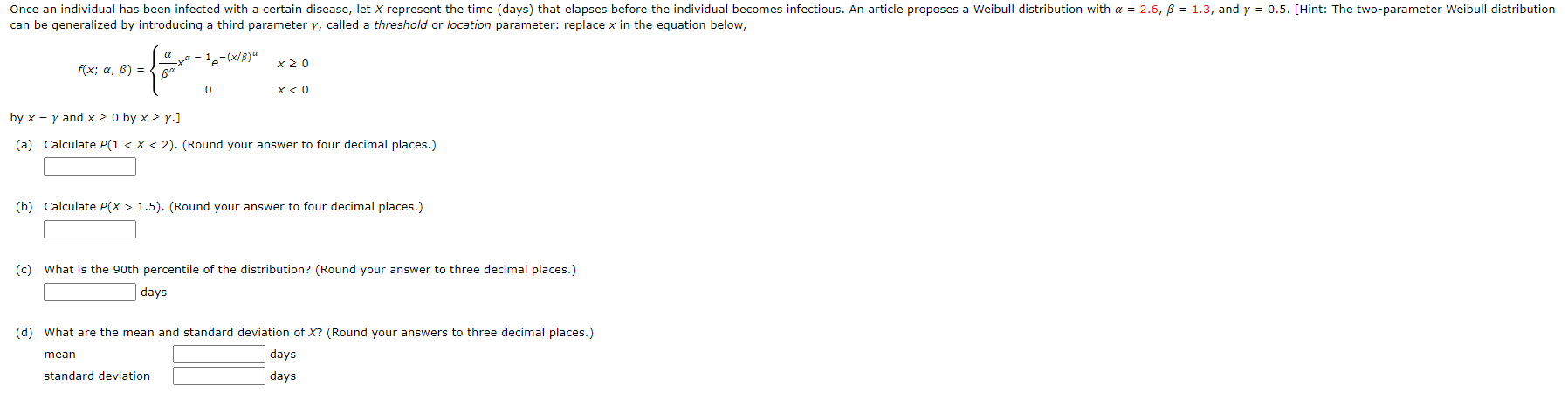 Solved can be generalized by introducing a third parameter | Chegg.com