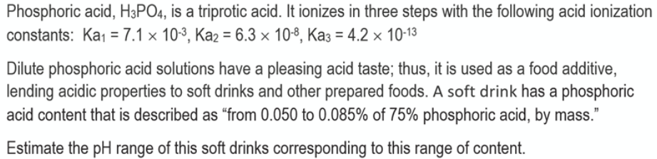 Solved Phosphoric acid, H3PO4, is a triprotic acid. It | Chegg.com