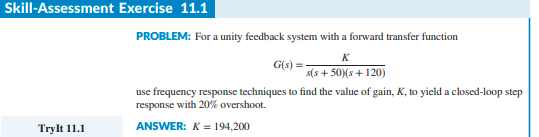 Solved K Skill Assessment Exercise 11.1 PROBLEM: For a unity | Chegg.com