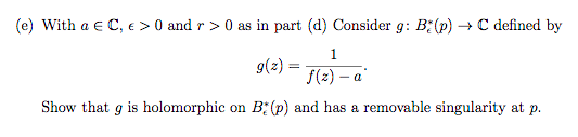 Solved 1. A much weaker version of Picard Great Theorem is | Chegg.com