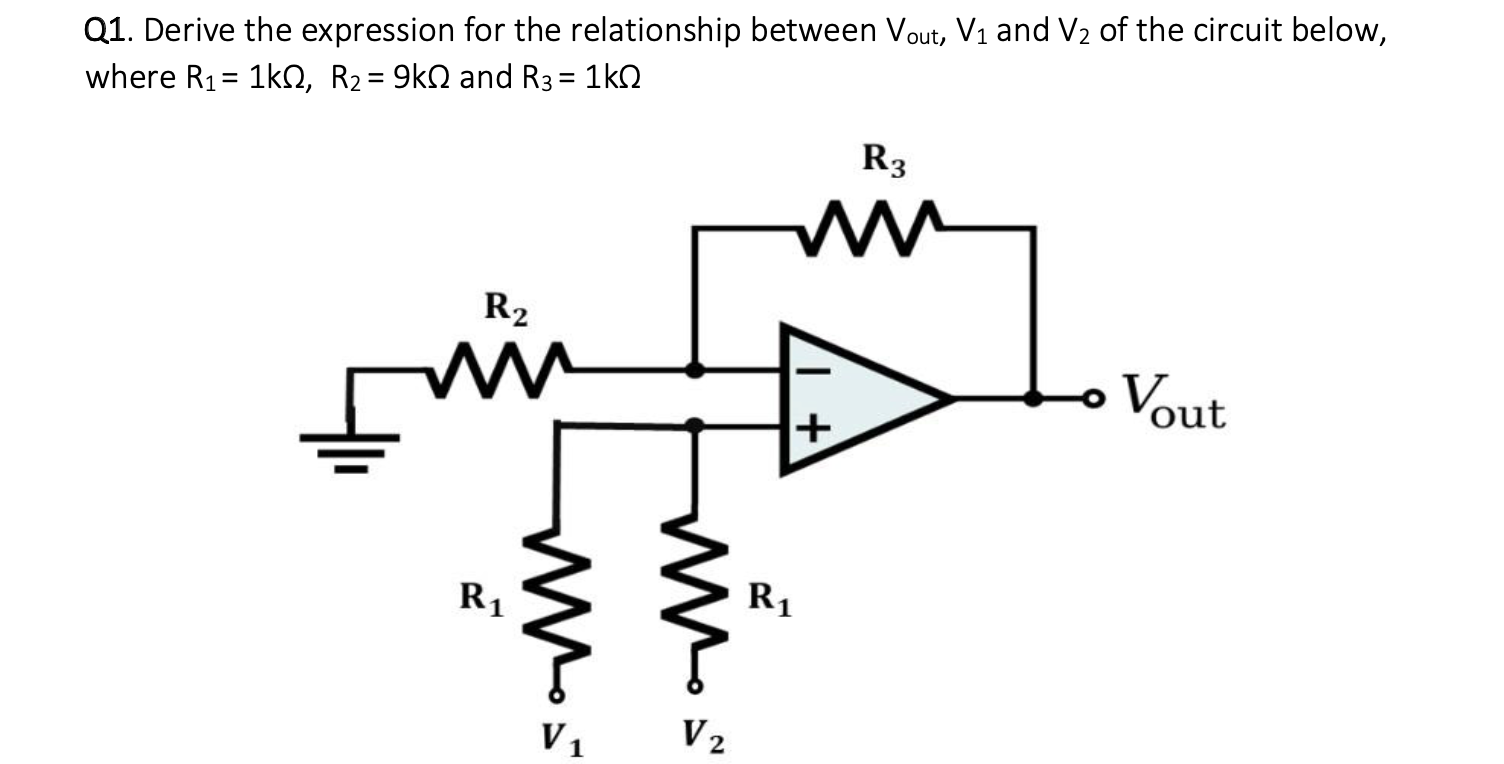 Solved Q1. ﻿Derive the expression for the relationship | Chegg.com